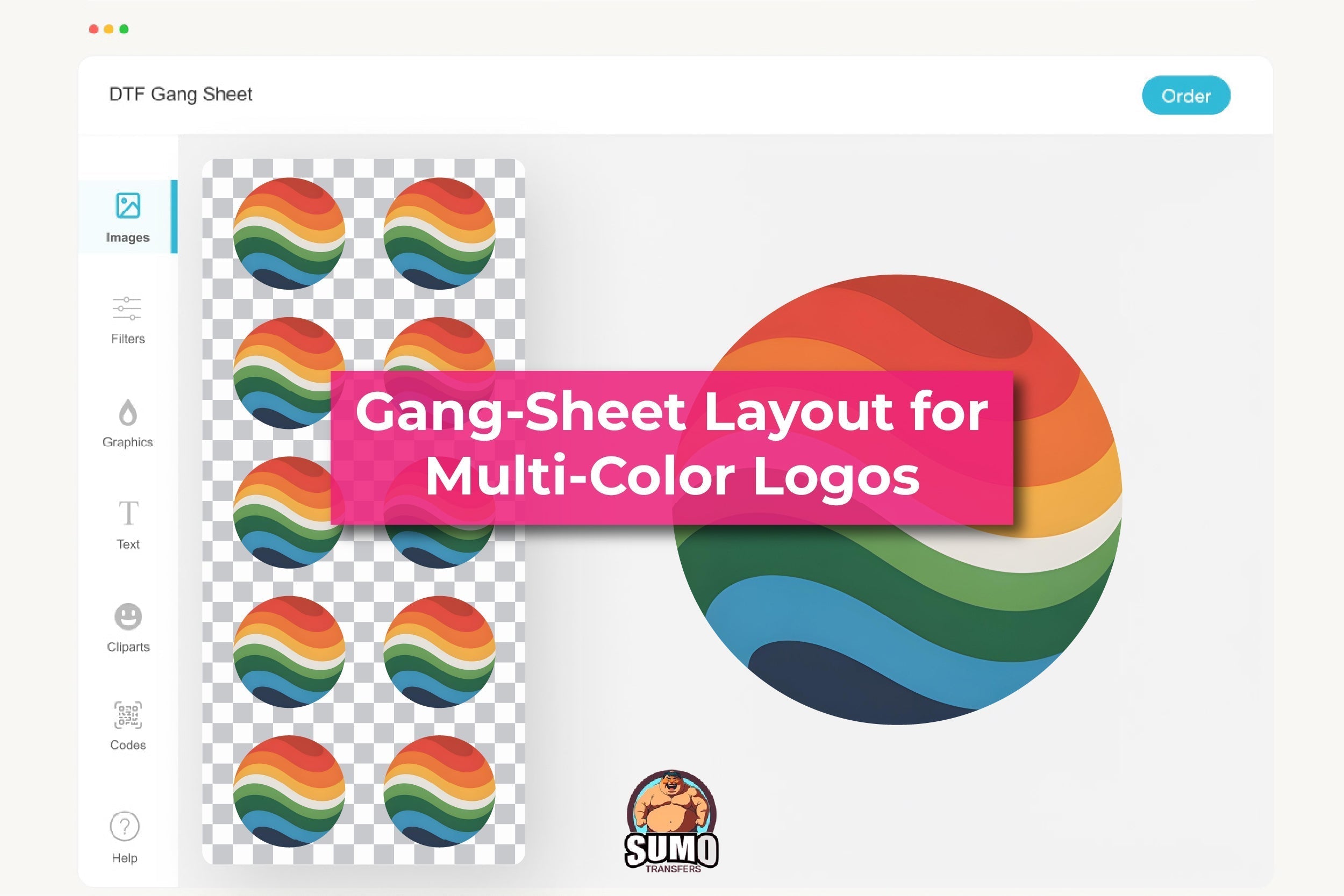 Gang-Sheet Layout for Multi-Color Logos – Sumotransfers