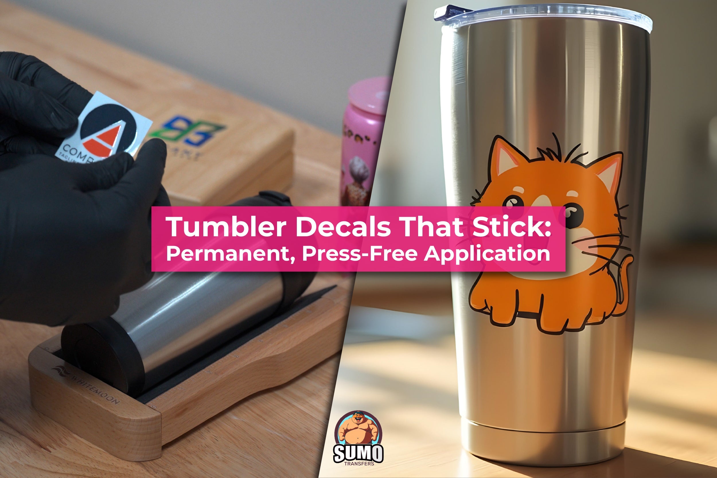 Tumbler Decals That Stick: Permanent, Press-Free Application ...