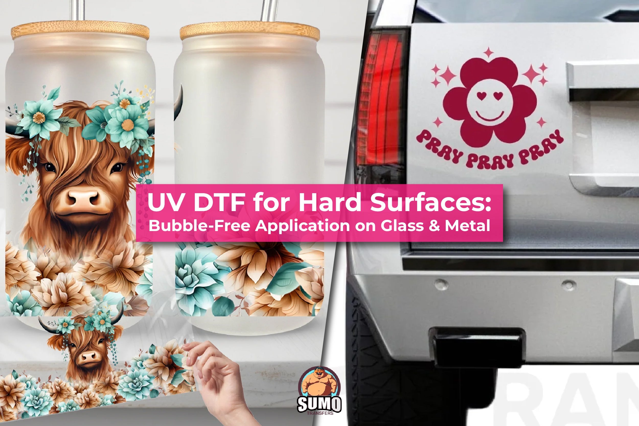UV DTF for Hard Surfaces: Bubble-Free Application on Glass & Metal ...