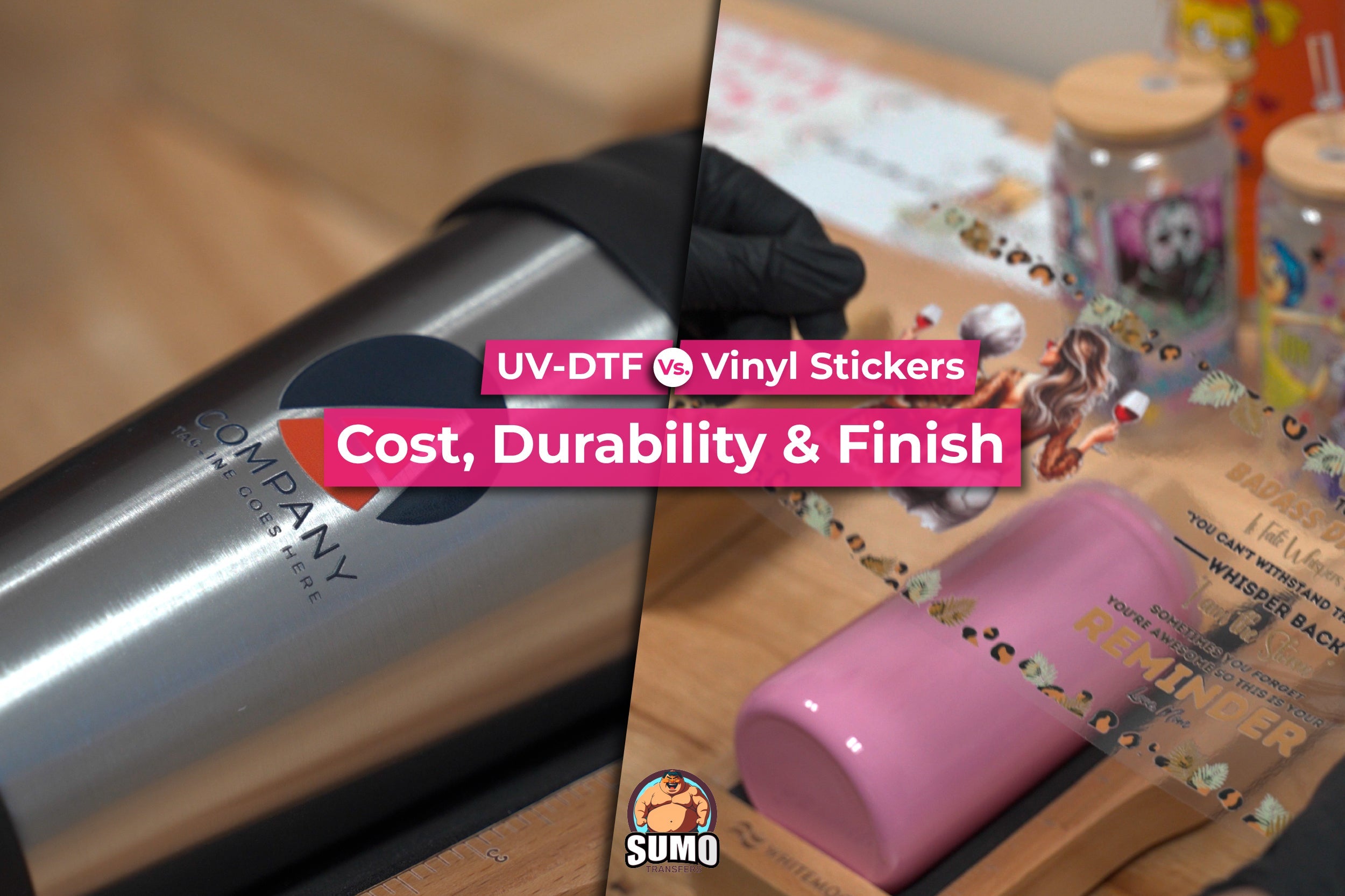 UV-DTF vs. Vinyl Stickers: Cost, Durability & Finish – Sumotransfers